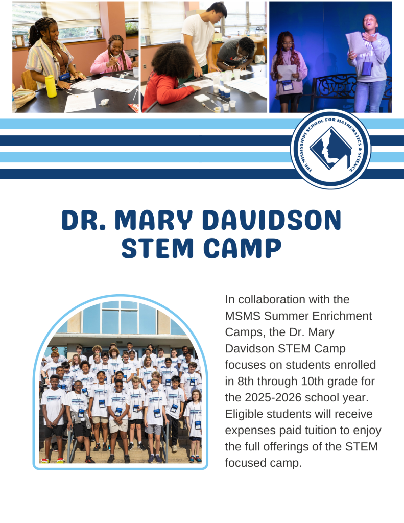 Dr. Mary Davidson STEM Camp – MSMS
